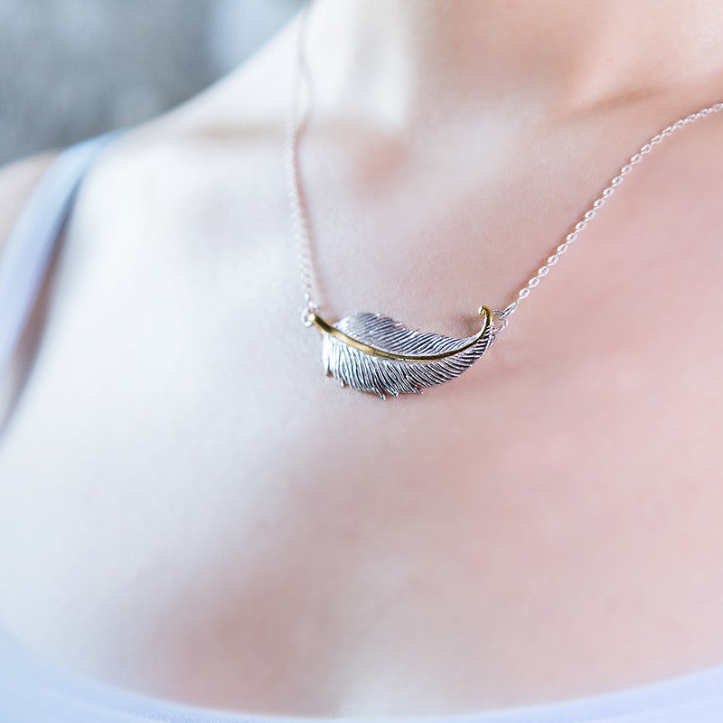 สร้อยคอเงินแท้ : Angel Trace Necklace #M (2 tones) - (81) – Mizuchol ...